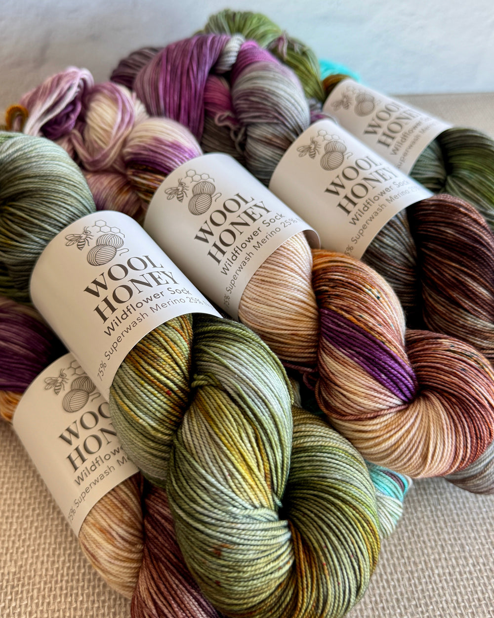 Wool Honey Yarns | Hand-Dyed Yarn by 1 More Row Designs