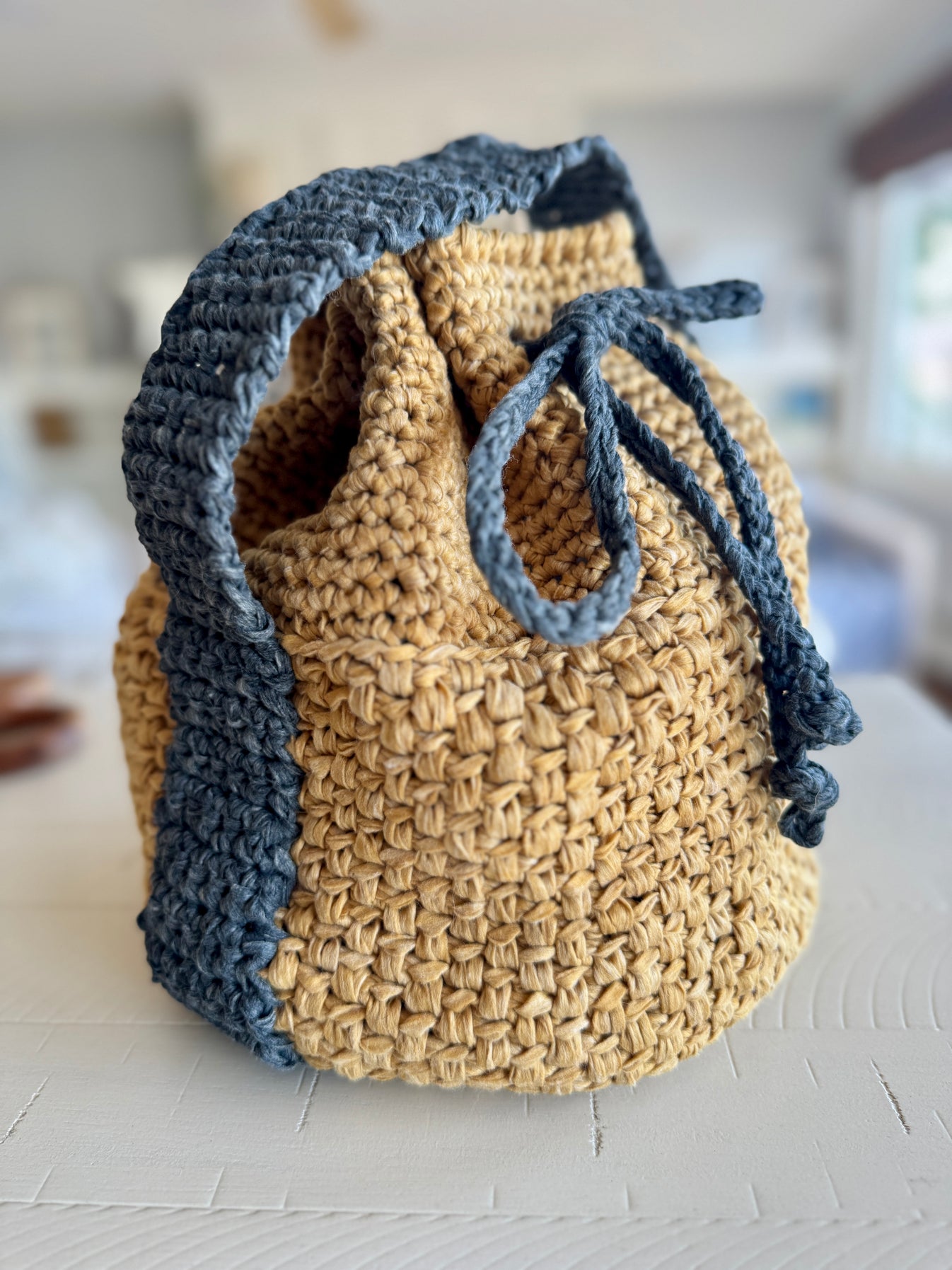 Boardwalk Cinch Bag – Crochet Bucket Bag Pattern | Rewind Yarn | 1 Mor ...