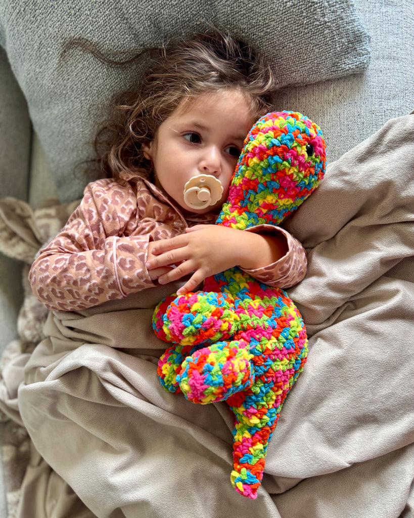 My Favorite Baby Bronto – Crochet Pattern – 1 More Row Designs